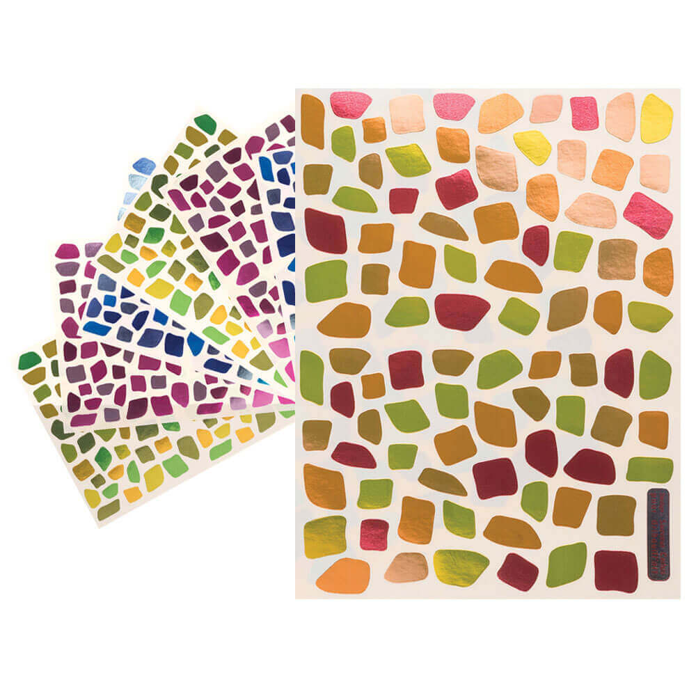 Gommettes Mosaïques métallisées - 1092 gommette de couleurs